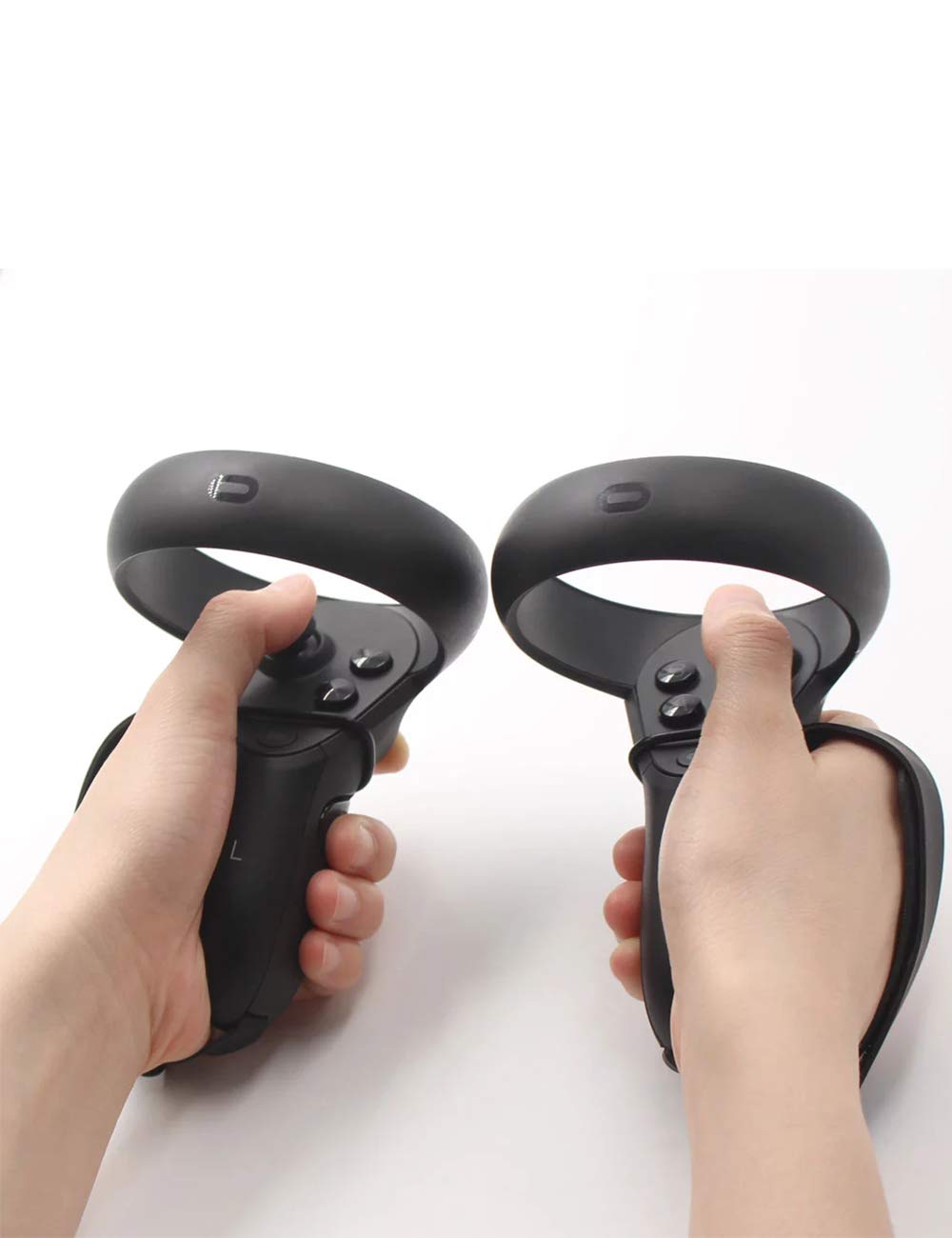 Silicone VR Touch Controller Grip Cover, Anti-fall Knuckle Strap, Sweatproof Joystick Cover for Oculus Quest/Rift S