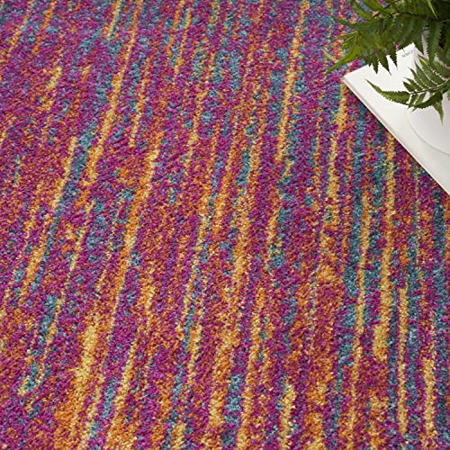 Nourison Passion Abstract Multicolor 8' x 10' Area -Rug, Easy -Cleaning, Non Shedding, Bed Room, Living Room, Dining Room, Kitchen (8x10)