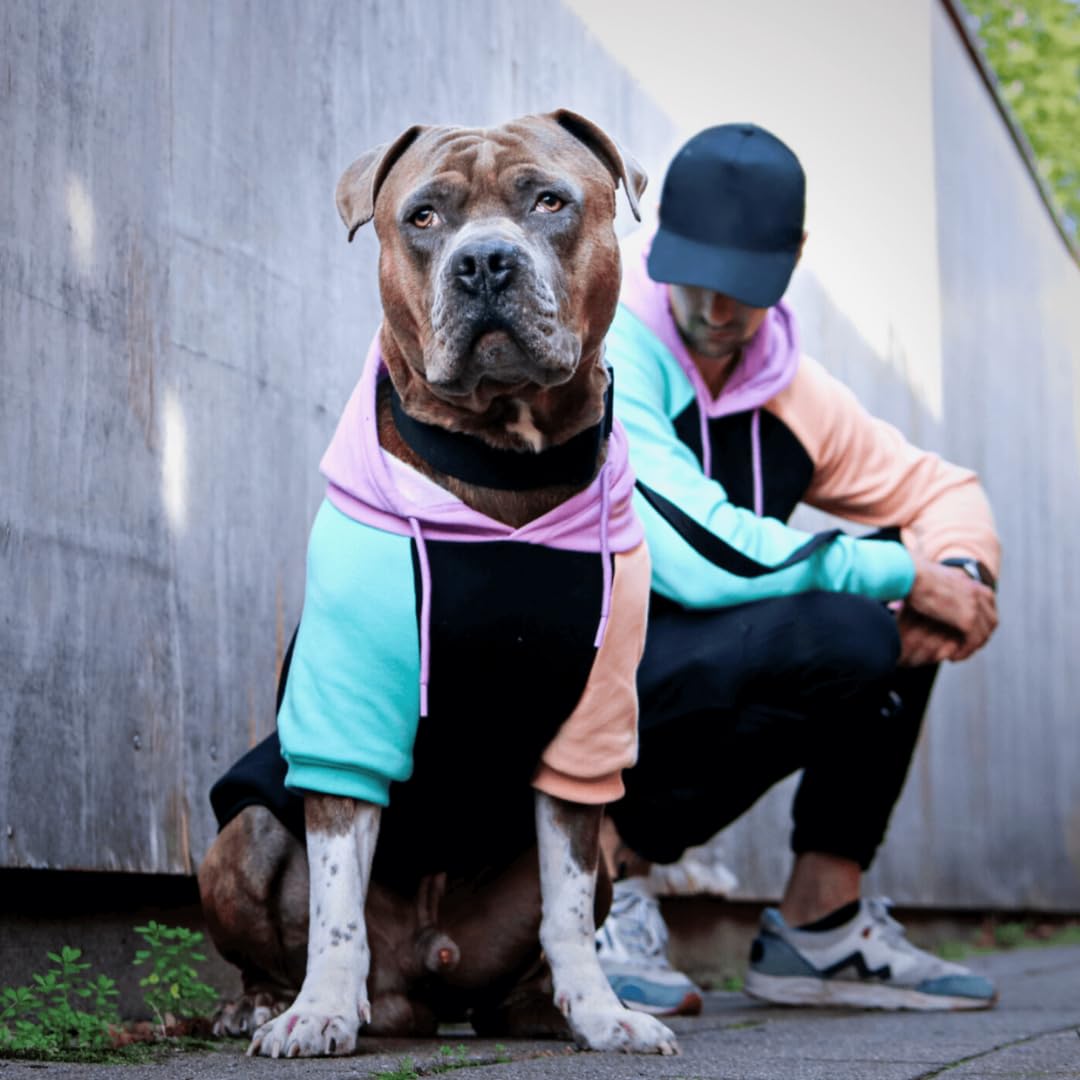 Spark Paws Dog Hoodie - Premium Quality, Buttery Soft, Superior Comfort and Fit, Calming Fleece Interior, Suitable for All Breeds - Cyber Punk - L