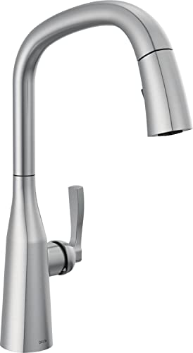Delta Faucet Stryke Brushed Nickel Kitchen Faucet, Kitchen Faucets with Pull Down Sprayer, Kitchen Sink Faucet, Faucet for Kitchen Sink, Magnetic Docking, Lumicoat Arctic Stainless 9176-AR-DST