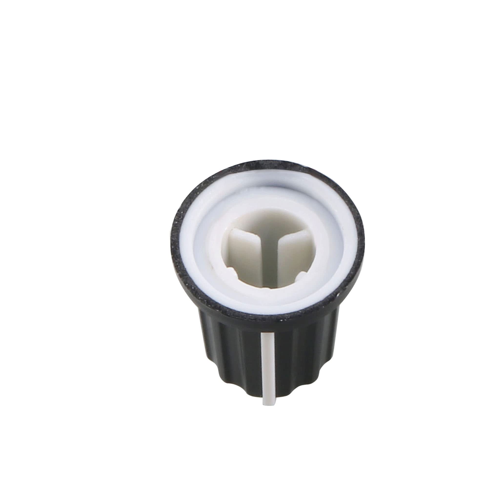 uxcell 5pcs, 6mm D Type Potentiometer Control Knobs for Electric Guitar Acrylic Volume Tone Knobs Black, White