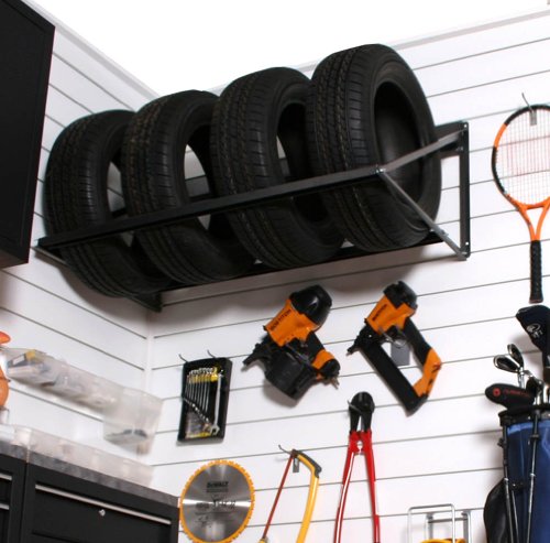 Proslat 10026 Steel Tire Storage Rack Wallmount, 48-Inch Wide