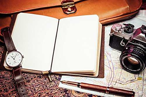 Wanderings Leather Pocket Notebook - Small, Refillable Travelers Journal - Passport Size, Perfect for Writing, Gifts, Travelers, Professionals, as a Diary or Pocket Journal. Small Size - 5.1 x 4 inches