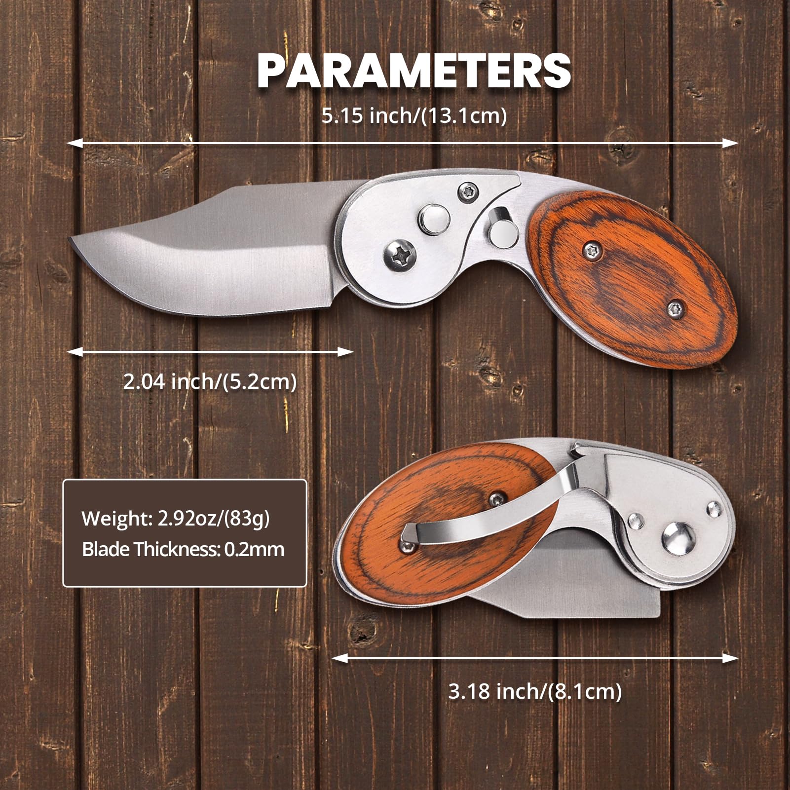 ITOKEY Small Pocket Knife for Men Women, EDC Folding Knives, Box Cutter Pocket Tool for Everyday Carry, Cool Dad Gadget Gifts