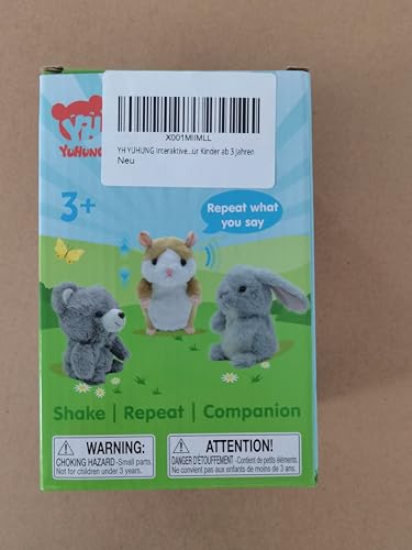 YH YUHUNG Talking Bunny Plush Toy, Electronic Plush Toys Talking Rabbit Repeats What You Say, Easter Basket Stuffers for Toddler