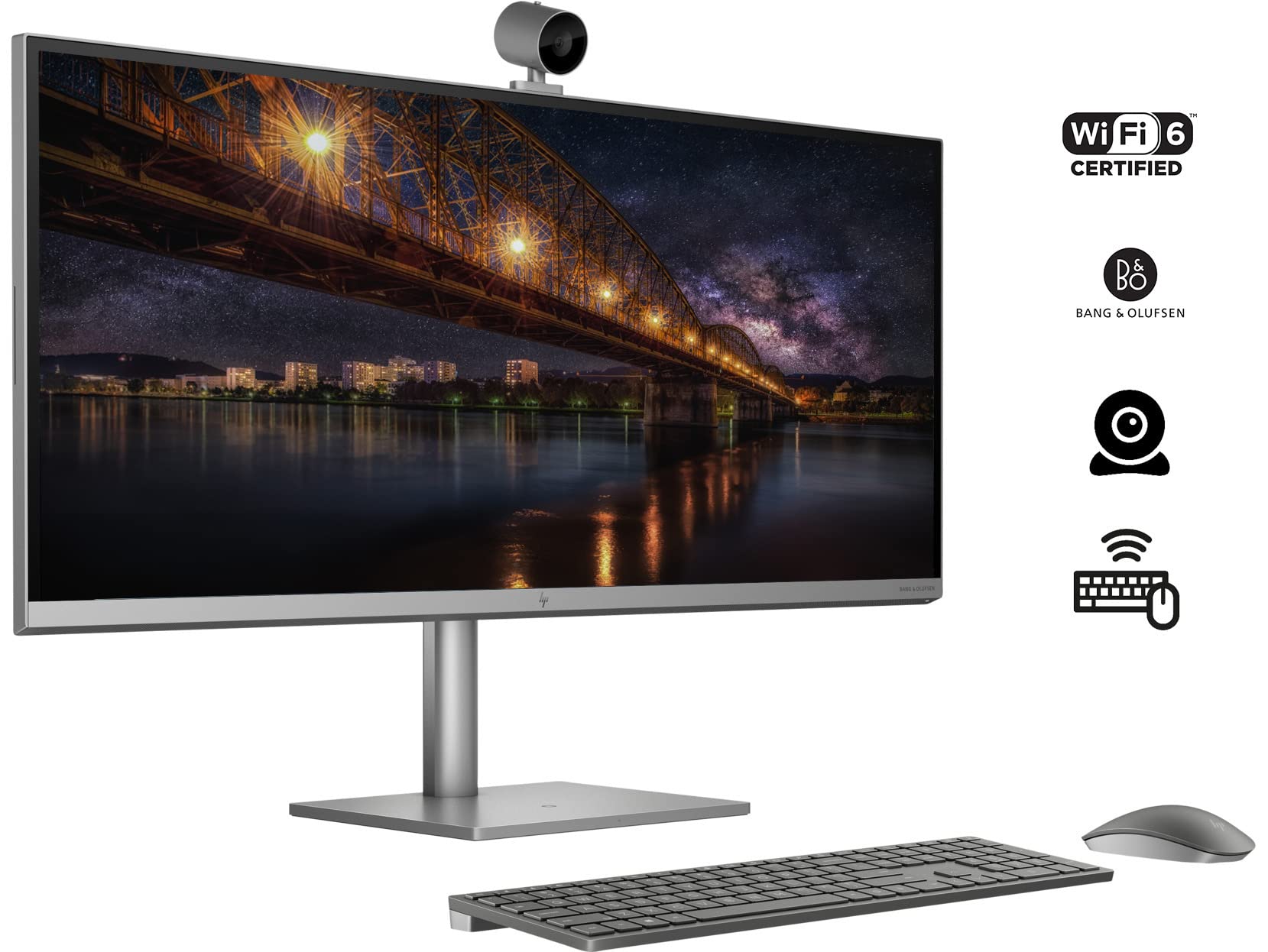 HP Envy All-in-One Desktop, 34" WUHD (5120 x 2160) 500nits Display, Intel Core i7-11700 Processor, NVIDIA GeForce GTX 1650, 16GB RAM, 512GB SSD, Webcam, Wireless Keyboard & Mouse, Windows 11 Home