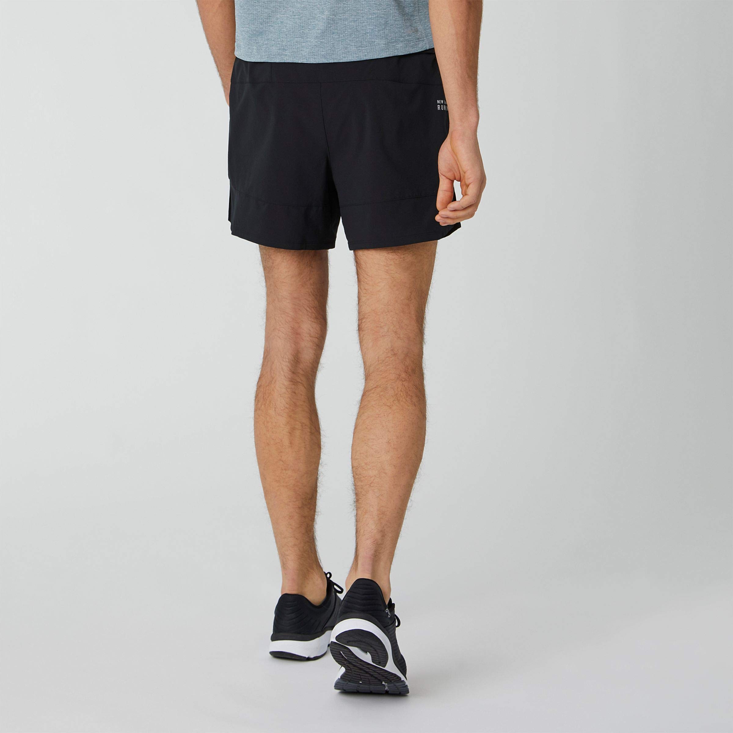 New Balance Men's Impact Run 5 Inch Short, Black , Large