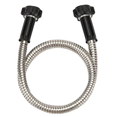 Yanwoo 304 Stainless Steel 2 Feet Short Garden Hose with Female to Female Connector, Water Hose, Metal Hose, Heavy Duty Outdoor Hose (2ft)