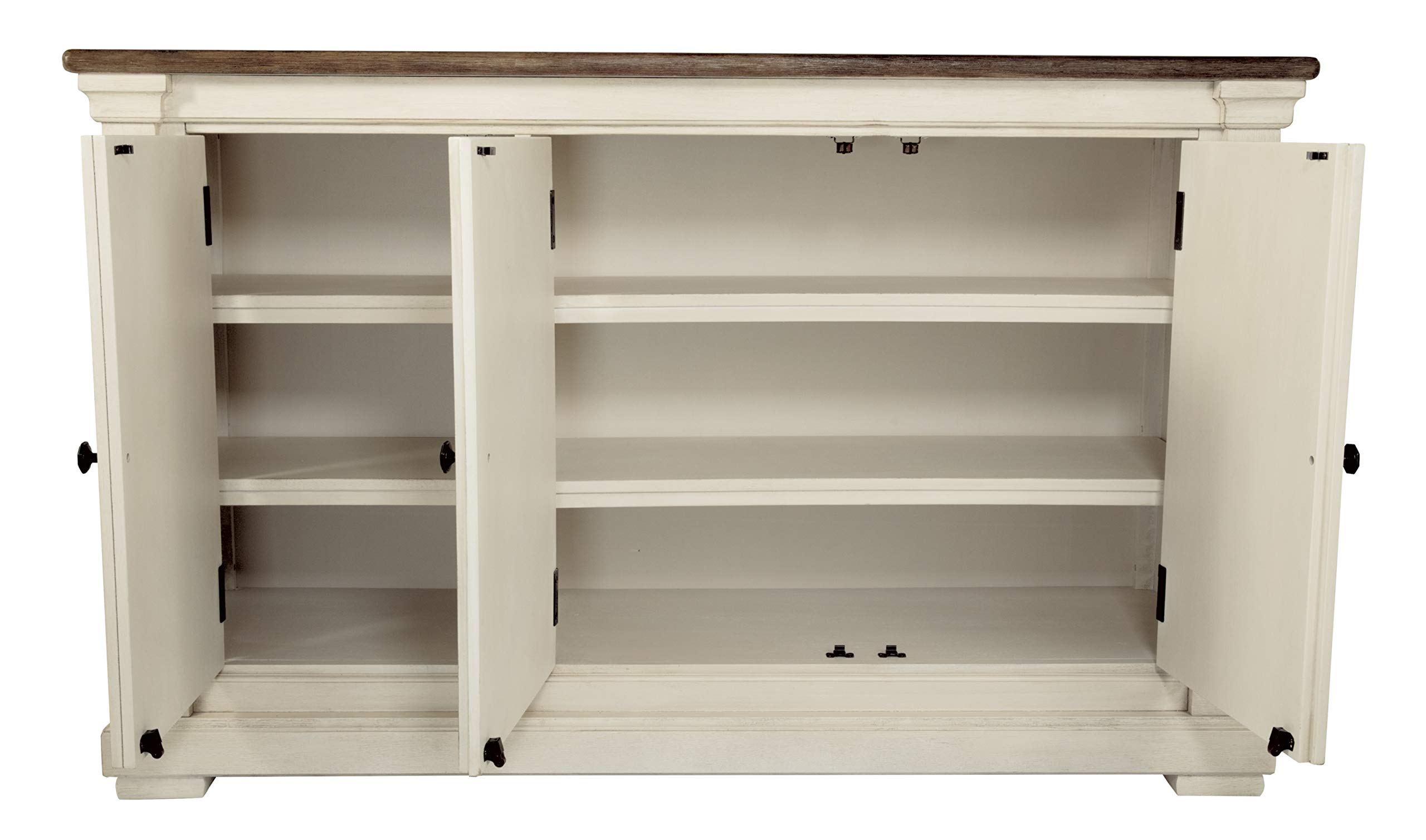 Signature Design by Ashley Bolanburg French Country Dining Room Server, Two-tone White & Brown