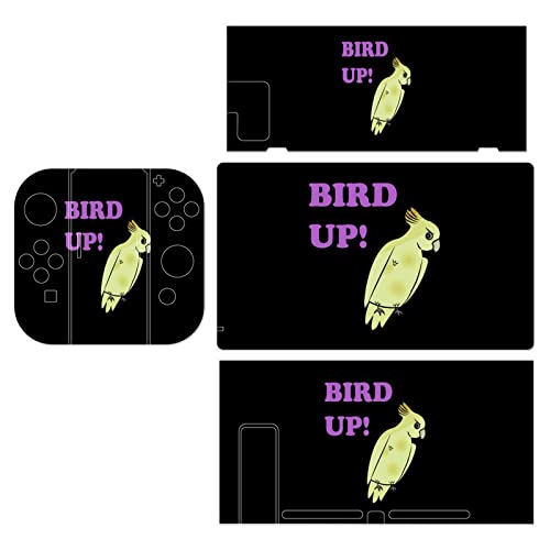 Bird UP Decal Stickers Cover Set Full Wrap Skin for Switch Protection Faceplate Sticker for Switch