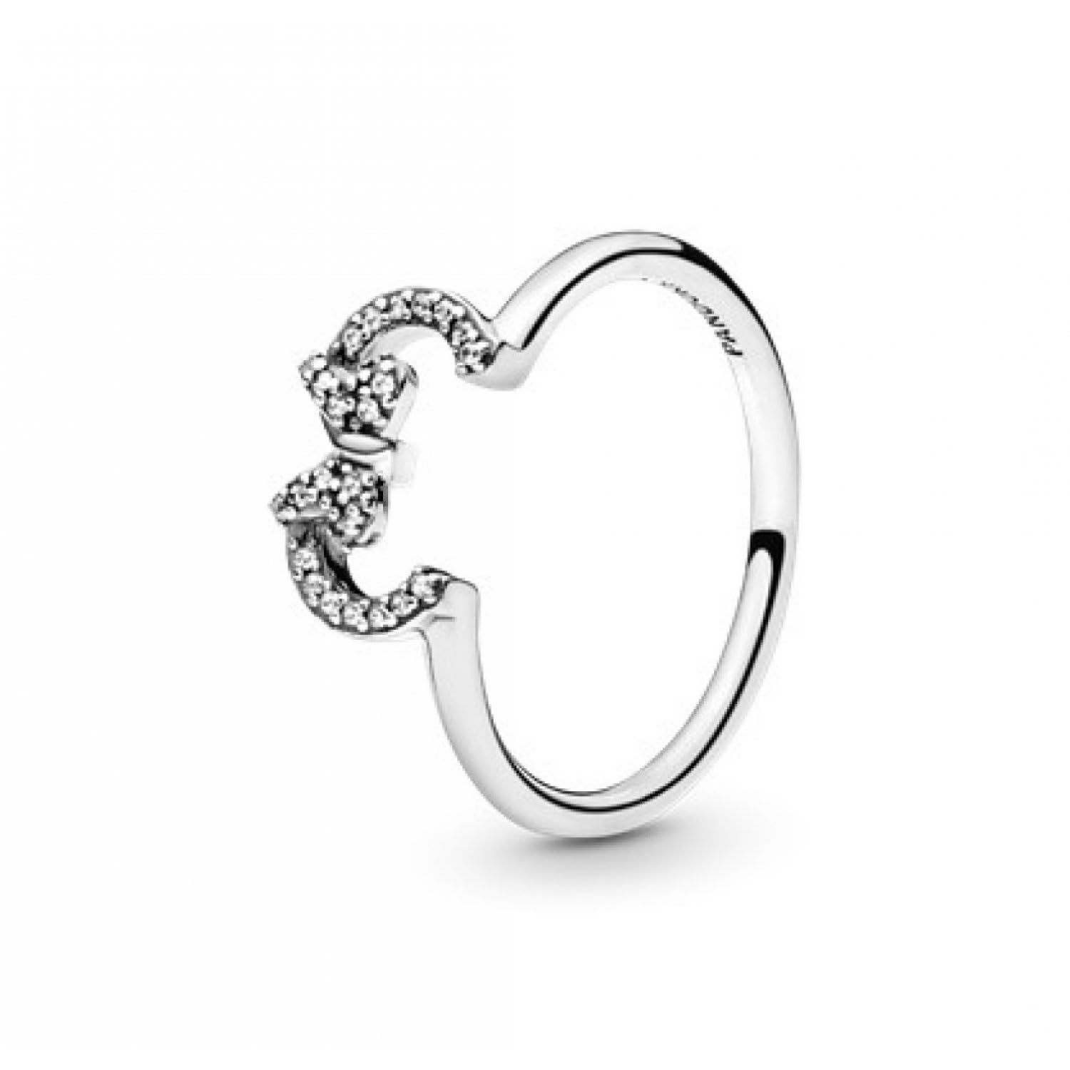 Pandora Disney Minnie Mouse Ears Silhouette Puzzle Ring Silver 52 (US Size 6)