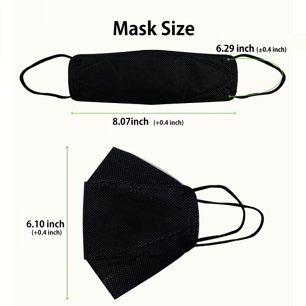 INT 【 30 Pack 】 KF94 Mask, Certified, Black TS Guard Safety Face Mask ; 4-Layered Protection, Tri-Folding Style, 3D-Ergonomic Design, Black Color, Large Size, Made in Korea. (30)