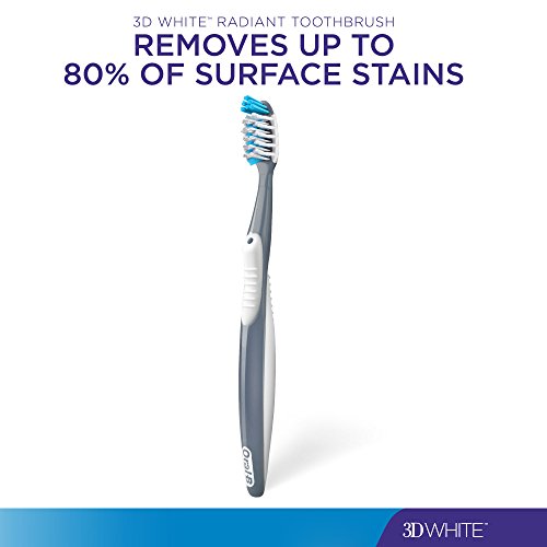 Oral-B 3D White Radiant Whitening Manual Toothbrush, 2 Count