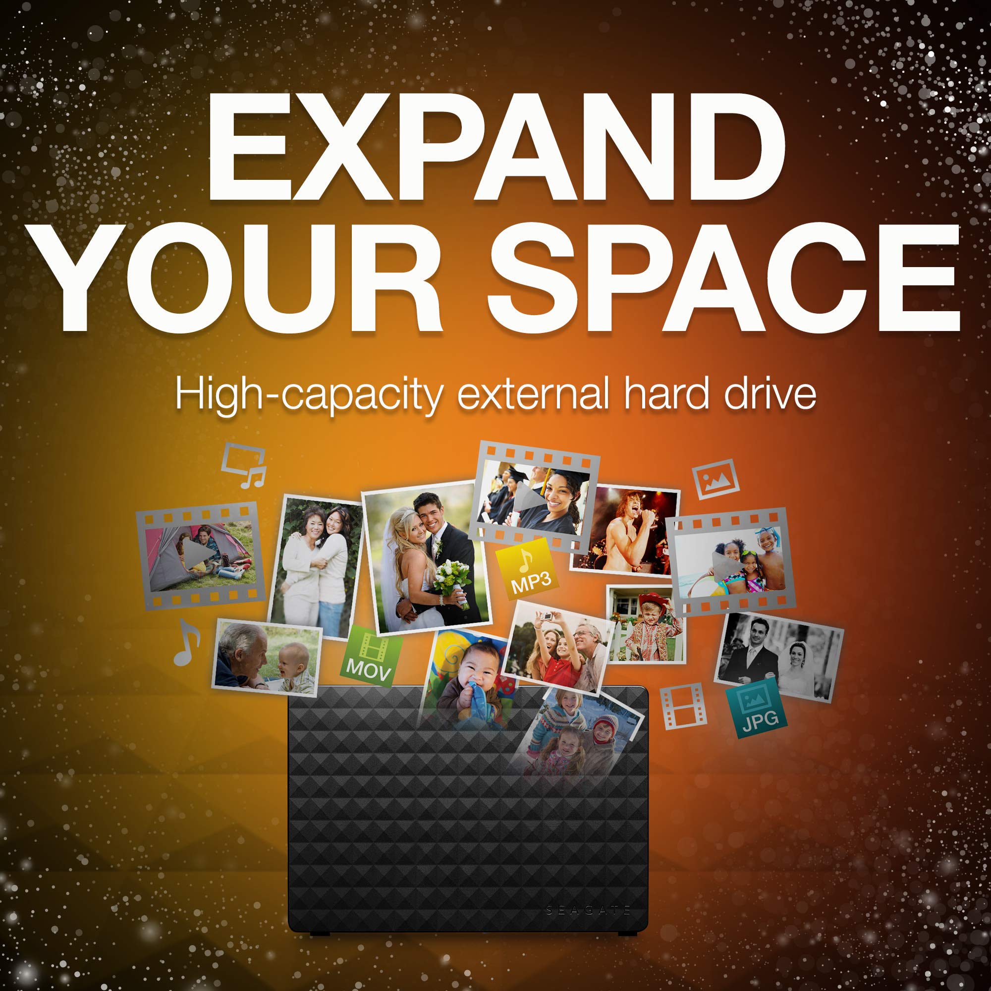 Seagate Expansion Desktop 16TB External Hard Drive HDD - USB 3.0 for PC & Laptop - 1-Year Rescue Service (STEB16000402), Black