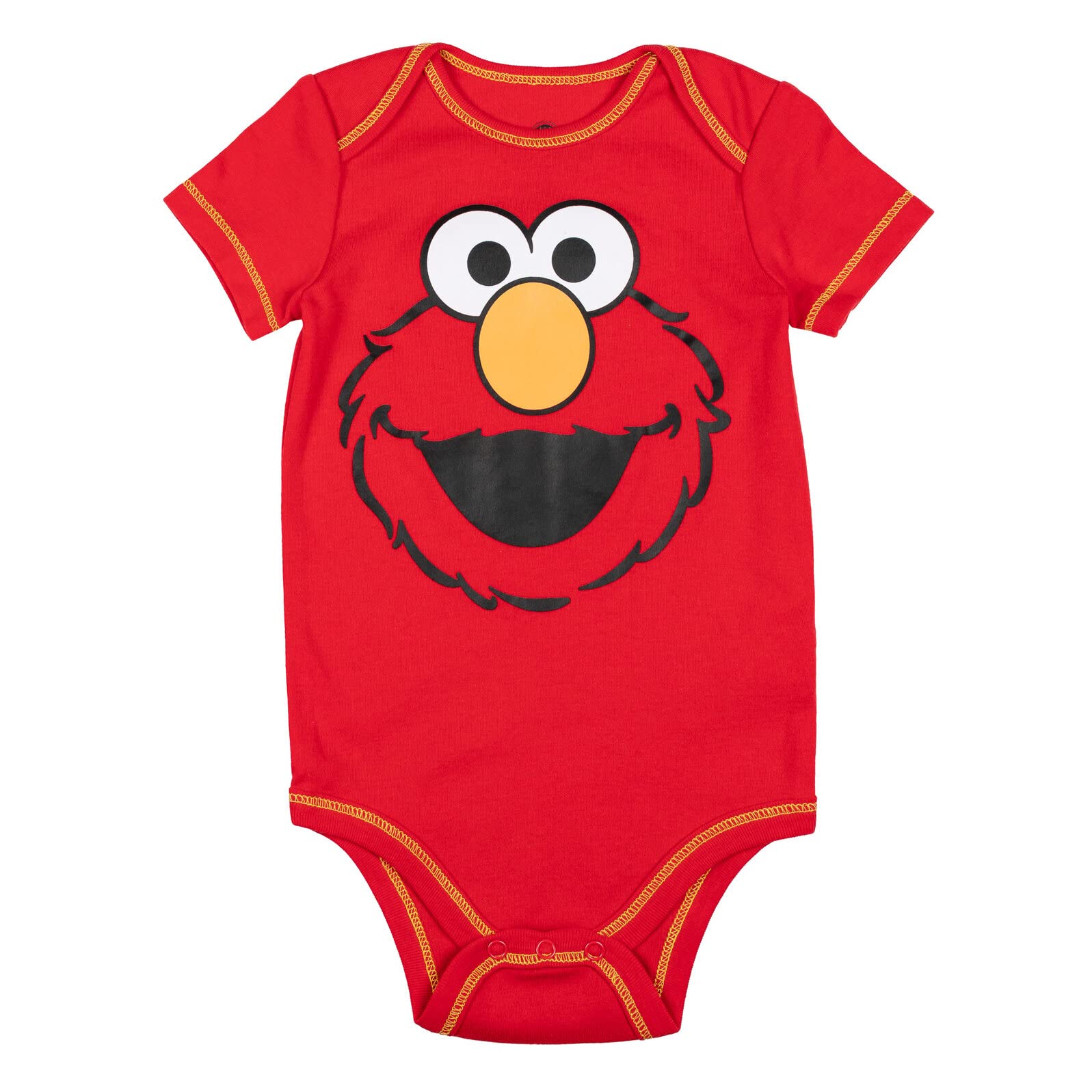 Sesame Street Elmo Cookie Monster Oscar the Grouch Big Bird Infant Baby Boys 5 Pack Bodysuits White 24 Months