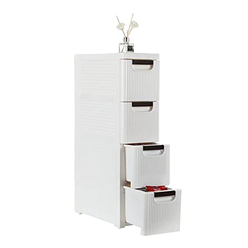 Tire Cart Organizer Unit with Narrow Slim Container Storage Cabinet for Bathroom Bedroom (Size : 4 Floor)