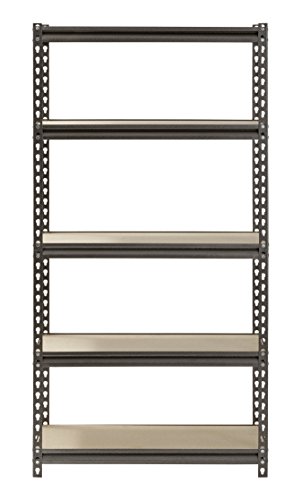 Muscle Rack UR301260PB5P-SV Silver Vein Steel Storage Rack, 5 Adjustable Shelves, 4000 lb. Capacity, 60" Height x 30" Width x 12" Depth