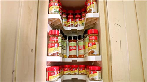 Spicy Shelf Deluxe - Expandable Spice Rack and Stackable Cabinet & Pantry Organizer (1 Set of 2 shelves) - As seen on TV Deluxe (Spicy Shelf Organizer)