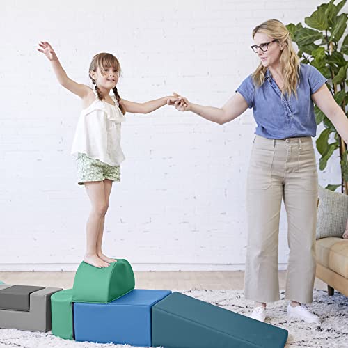 ECR4Kids SoftZone Crawl and Climb Playtime Playset, Building Blocks, Contemporary, 6-Piece