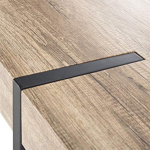 Safavieh Home Alyssa Rustic Industrial Brown and Black Dining Table