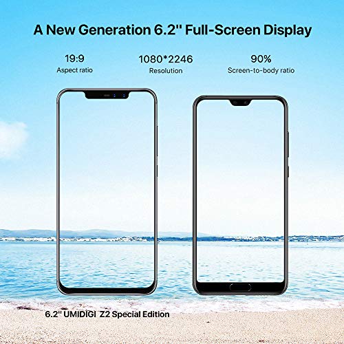 UMIDIGI Z2 Special Edition- 4GB RAM+64GB ROM Unlocked Cell Phone - 6.2" FullView Display(19:9 Ratio - Dual Sim 4G Volte Unlocked Smartphone -16MP+8MP Dual Camera - 3850mAh Battery(Fantastic)