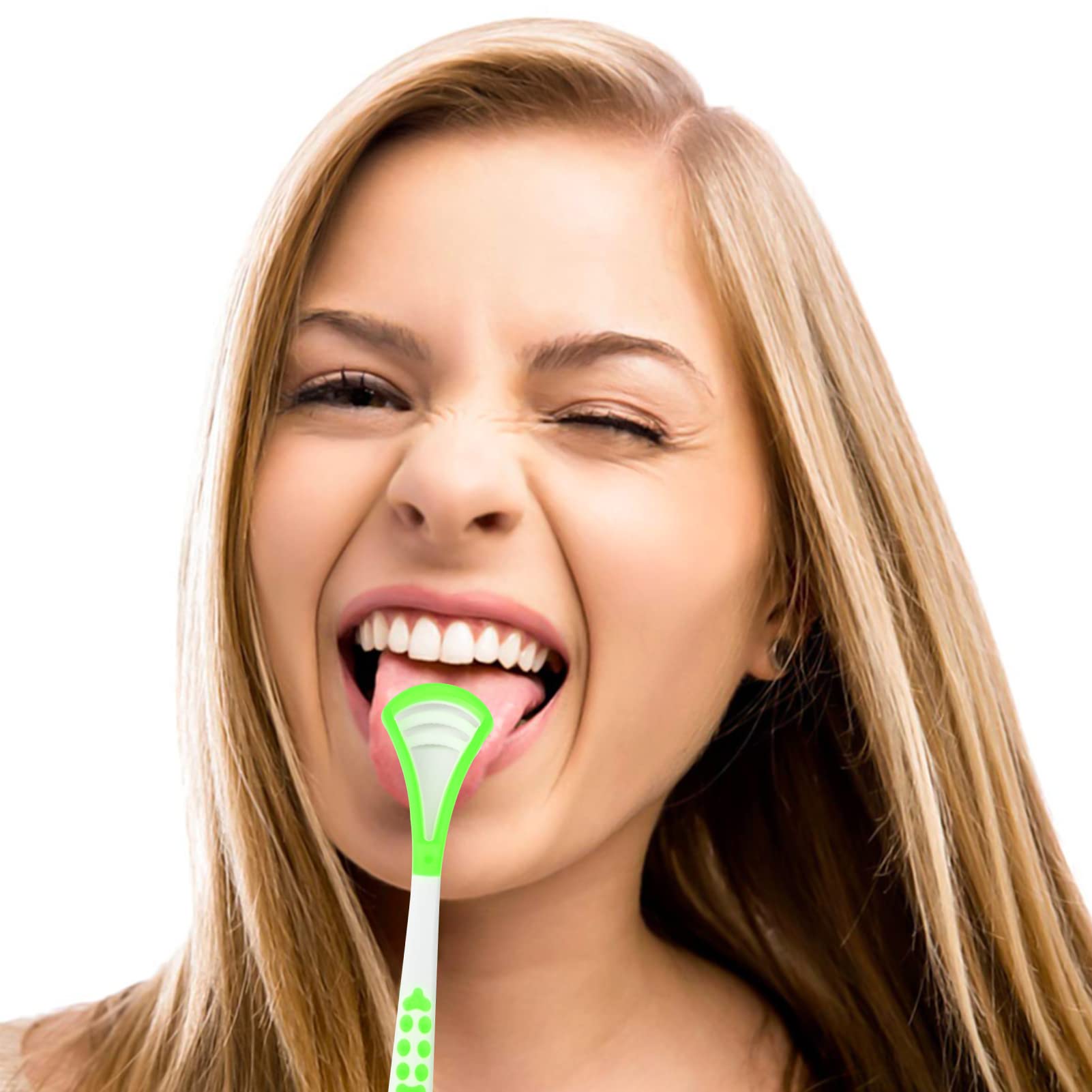 defutay 3PCS Tongue Scraper Cleaner - 100% BPA Free Tongue Scrapers - Oral Scrapers Premium Sweeper Sets - Eliminate Bad Breath - Easy to Use (Blue+Green+Red)