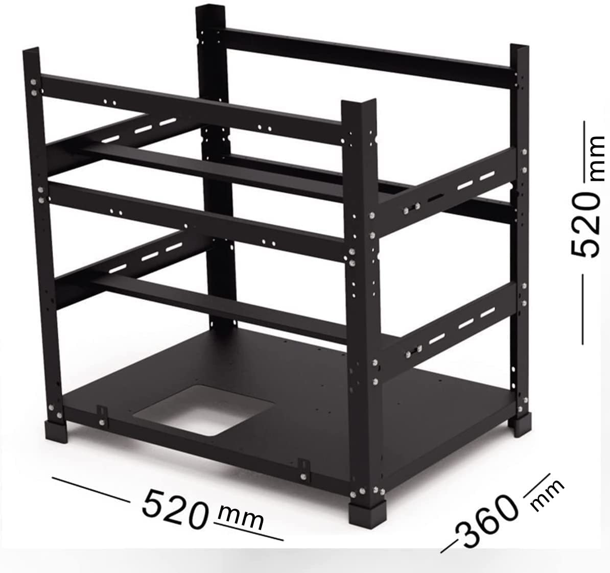 XIANXIAN Mining Rig Frame 12 GPU, Open Air Mining Rig Frame Mining Case Rack Motherboard Bracket Computer Case Support to Dual