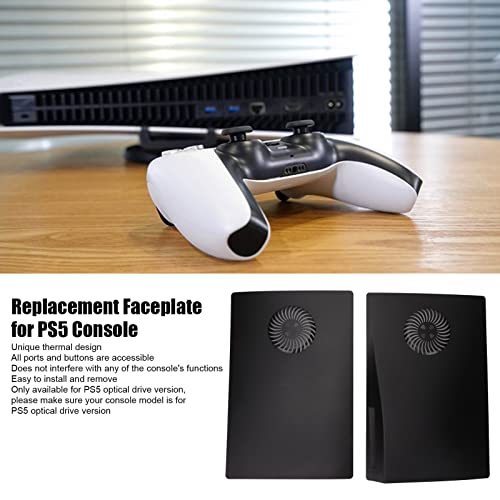 KOSDFOGE ABS Face Plates for PS5 Dust and Scratch Resistant Replacement Faceplate Cover with Heat Sink Port for PS5 Optical Drive Version of The Host