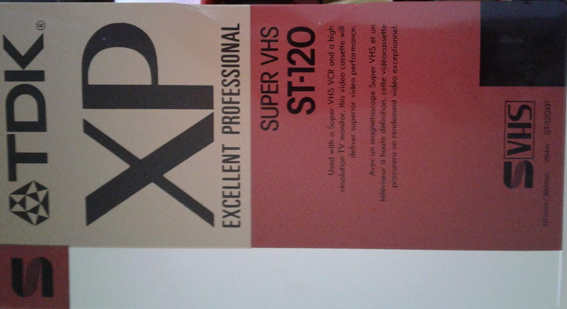 TDK XP Excellent Professional Super VHS ST-120 VHS Tape, Made in Japan