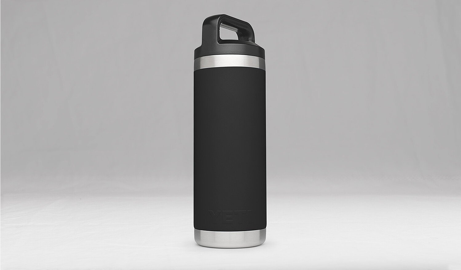 YETI Rambler 18 oz Bottle, Vacuum Insulated, Stainless Steel with TripleHaul Cap, Black