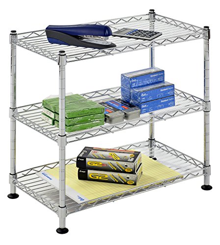 Muscle Rack WS181018-C Steel Adjustable Wire Shelving, 3 Shelves, Chrome, 18" Height, 18" Width, 264 lb. Load Capacity