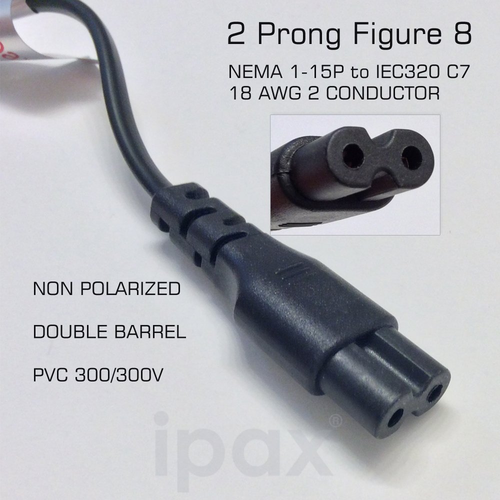 Universal Power Supply AC Adapter Cord Connect Cable For PS2 PS3 PSP PS4, LED LCD Samsung LG Sharp TV, Canon Pixma, HP, Brother Epson Lexmark Printer,DVD Player, Laptop Charger by HongLei