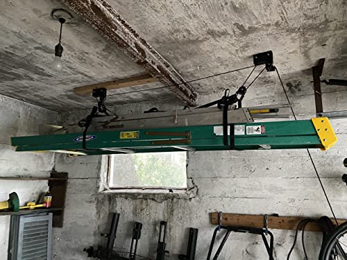 StoreYourBoard Ladder Ceiling Storage Hoist, Hi Lift Home and Garage Organizer Pulley Rack, Pro