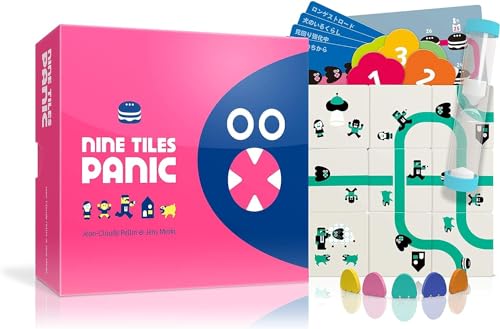 Oink Games Nine Tiles Panic - Fast-Paced Japanese Puzzle Game | Perfect for Stocking Stuffers & Secret Santa Gifts | Ages 7+ | Arrange Tiles to Win