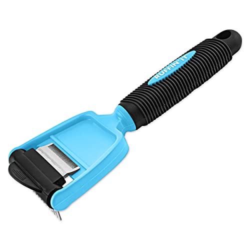Westminster Pet Ruffin' It Fur-B-Gone Pet Deshedding Tool, Small, Great for Dogs & Cats