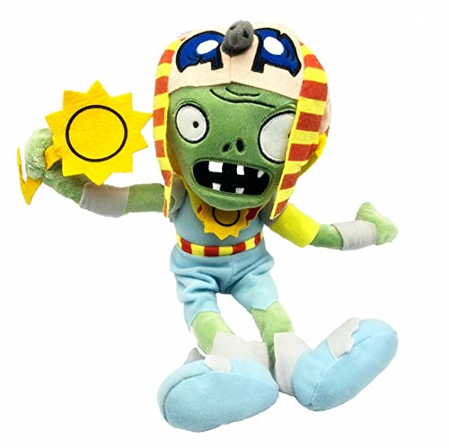 JHESAO 12" Plants and Zombies Plush RA Zombie Toys PVZ Plushies 1 2 Stuffed Soft Doll Sun Zombie Toy