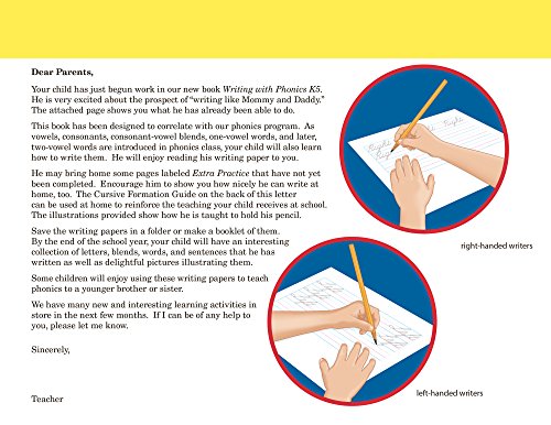 Writing With Phonics K5 Cursive - Abeka 5 Year Old Kindergarten Cursive Phonics Penmanship Student Work Book