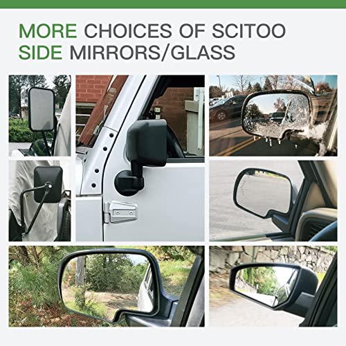 SCITOO Replacement Mirror Glass Driver Side Compatible with 1999-2006 for Chevy Silverado Pickup 2007 for Chevy Silverado Pickup 2000 for Chevy Suburban 2001-2006 for GMC Yukon XL for GMC Sierra