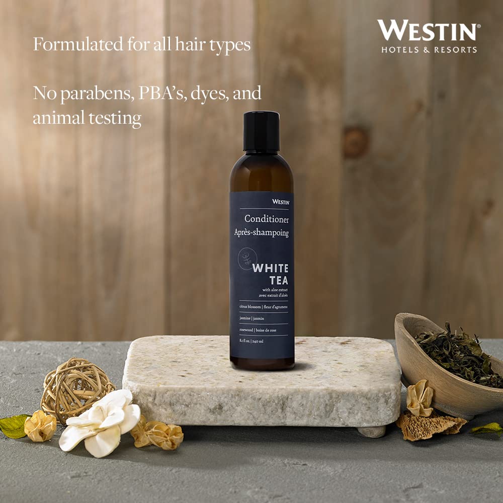 Westin White Tea Aloe Conditioner, 8 ounces - Repairive Conditioner for All Hair Types with Lightweight Formula, Signature White Tea Aloe Scent