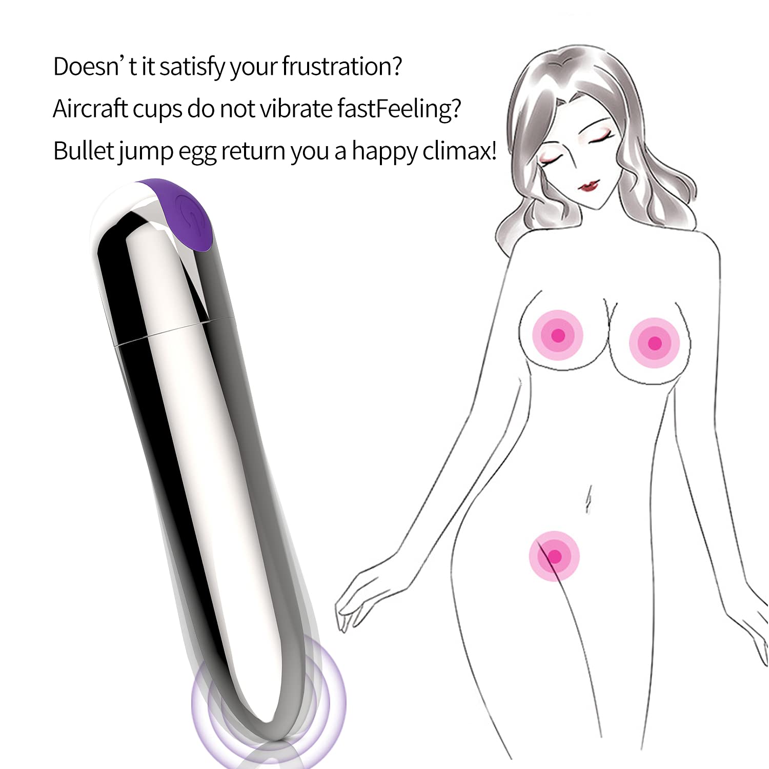Bullet Vibrator with Angled Tip for Precision Clitoral Stimulation, Discreet Rechargeable Lipstick Vibe with 10 Vibration Modes Waterproof Nipple G-spot Stimulator Sex Toys for Women Redeeming Love