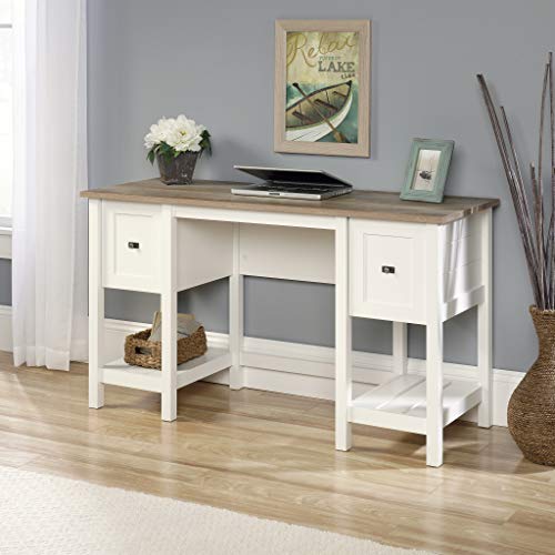 Sauder Cottage Road Desk, Soft White finish