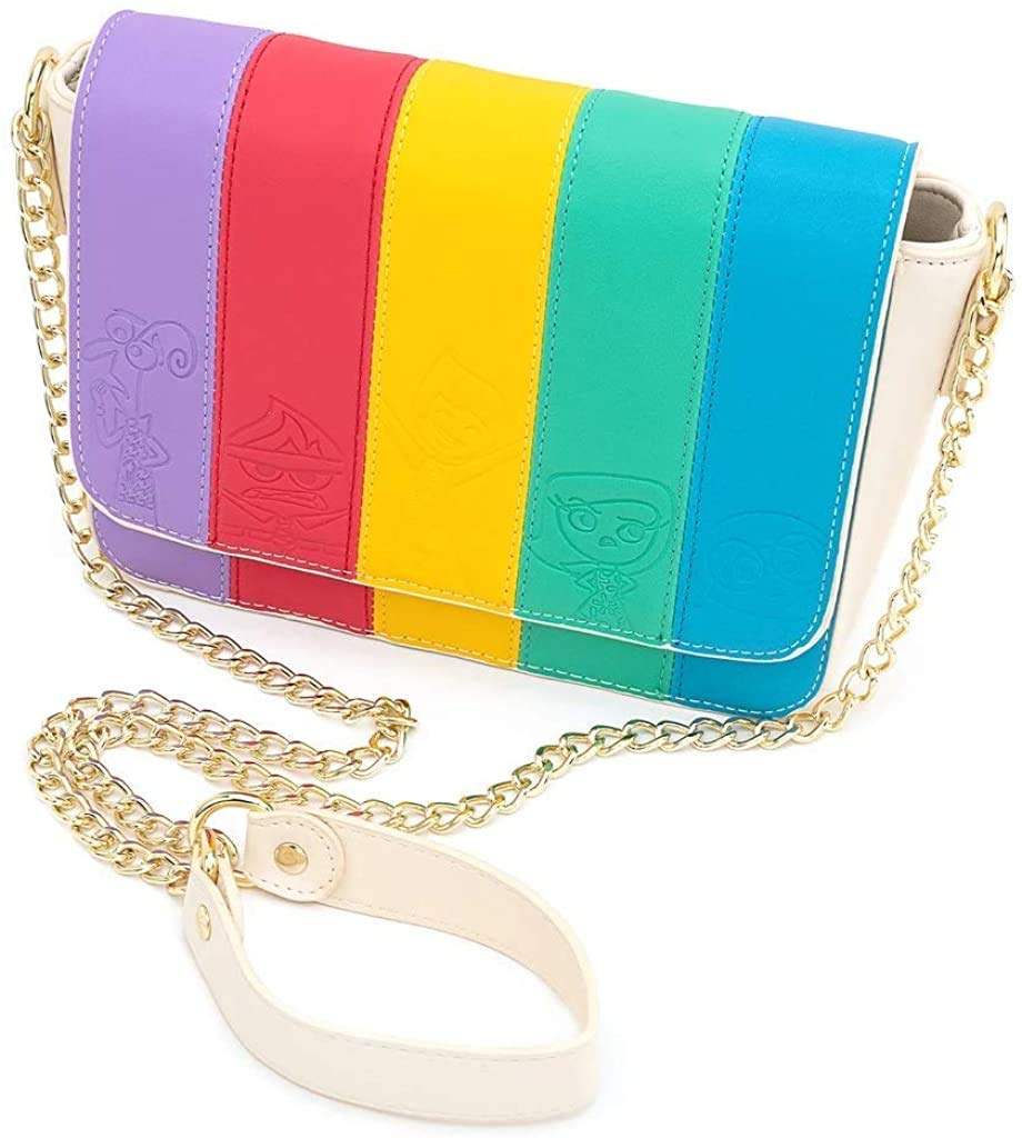 Loungefly x Pixar Inside Out Mixed Emotions Rainbow Crossbody Bag (One Size, Multi)