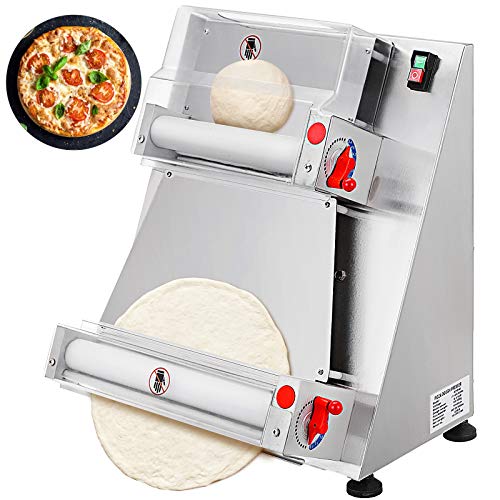 VEVOR Commercial Dough Roller Sheeter 15.7inch Electric Pizza Dough Roller Machine 390W Automatically Suitable for Noodle Pizza Bread and Pasta Maker Equipment