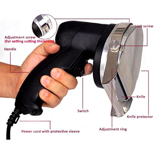 ZzPro Professional Electric Gyro Slicer Doner Kebab Knife 0.5MM Thinnest Sliced Meat Cutter Machine for Shawarma