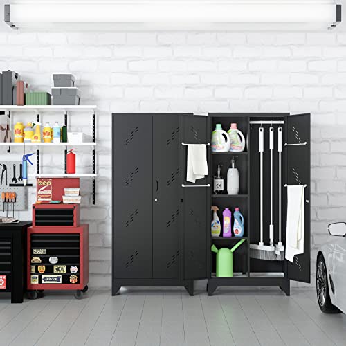 VASAAOSD Garage Storage Cabinet and Locker,Metal Storage Cabinet and Office Storage,Cabinets for Storage with Doors,Wardrobe Cabinet and Locking Cabinet for Kichen,Home,Office
