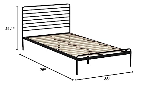 Zinus Tom Metal Platform Bed Frame / Mattress Foundation / No Box Spring Needed / Wood Slat Support / Design Award Winner, Twin