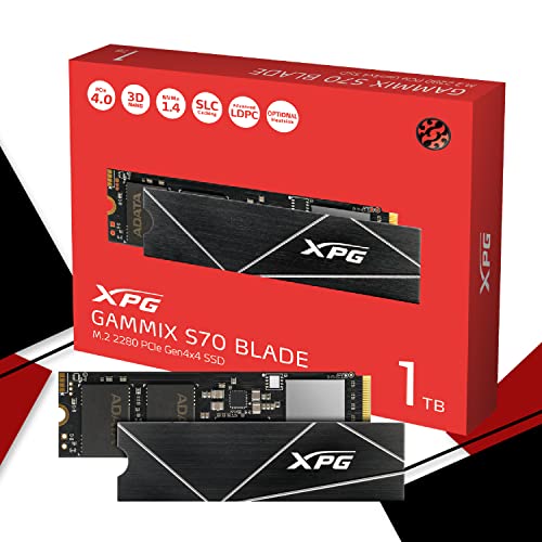 XPG 1TB GAMMIX S70 Blade PCIe Gen4 M.2 2280 Internal Gaming SSD DDR4 D50 ROG 16GB (2x8GB) 3600 MHz Desktop Memory Bundle (AGAMMIXS70B-1T-CS AX4U36008G17H-DC50R)