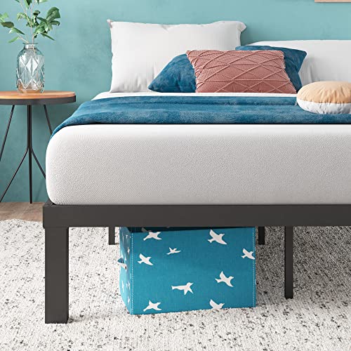 ZINUS Luis 14 Inch QuickLock Metal Platform Bed Frame / Mattress Foundation with Steel Slat Support / No Box Spring Needed / Easy Assembly, Queen