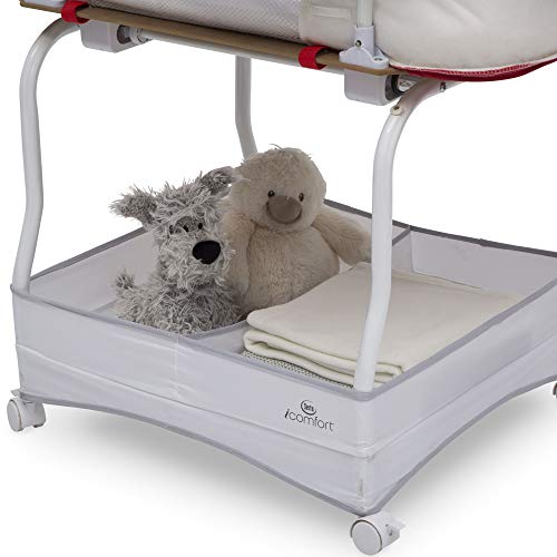 Serta iComfort Hands-Free Auto-Glide Bedside Bassinet - Portable Crib Features Silent, Smooth Gliding Motion That Soothes Baby, Cameron