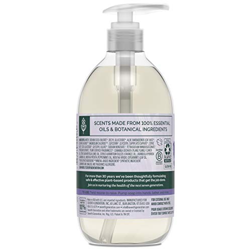 Seventh Generation Hand Soap, Lavender Flower & Mint, 12 oz, 8 Pack (Packaging May Vary)